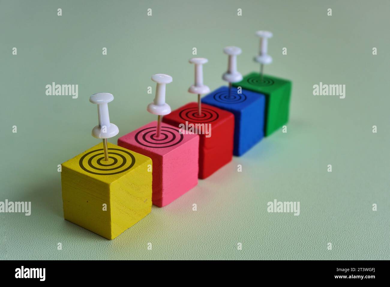 Each target is hit by pushpin. All tasks are completed, achievements ...