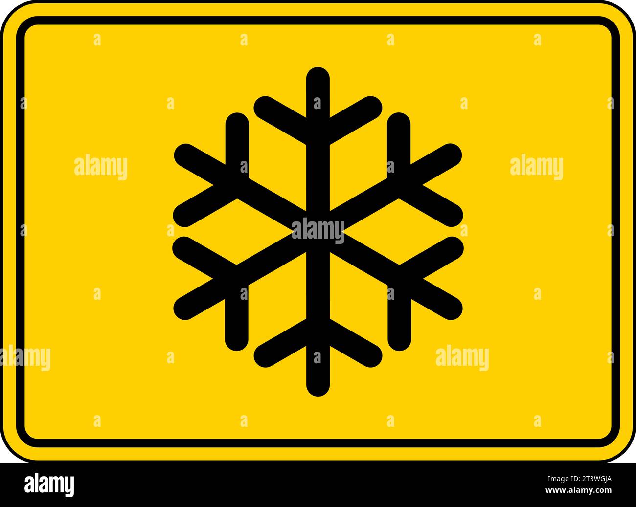 Warning Safety Label Freezing Hazard or Frostbite Symbol Stock Vector ...