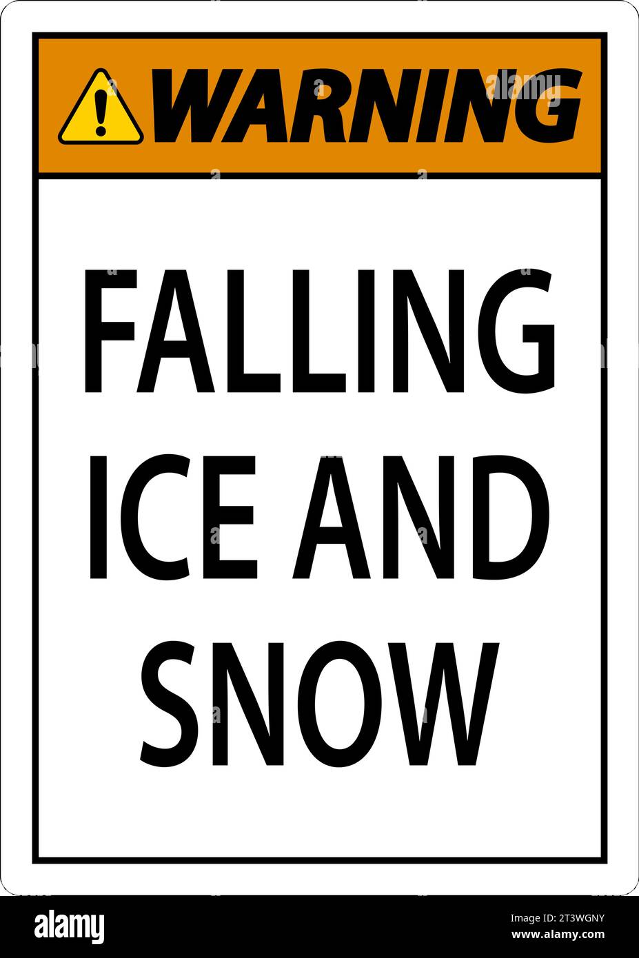 Warning Sign Falling Ice And Snow Stock Vector Image & Art - Alamy
