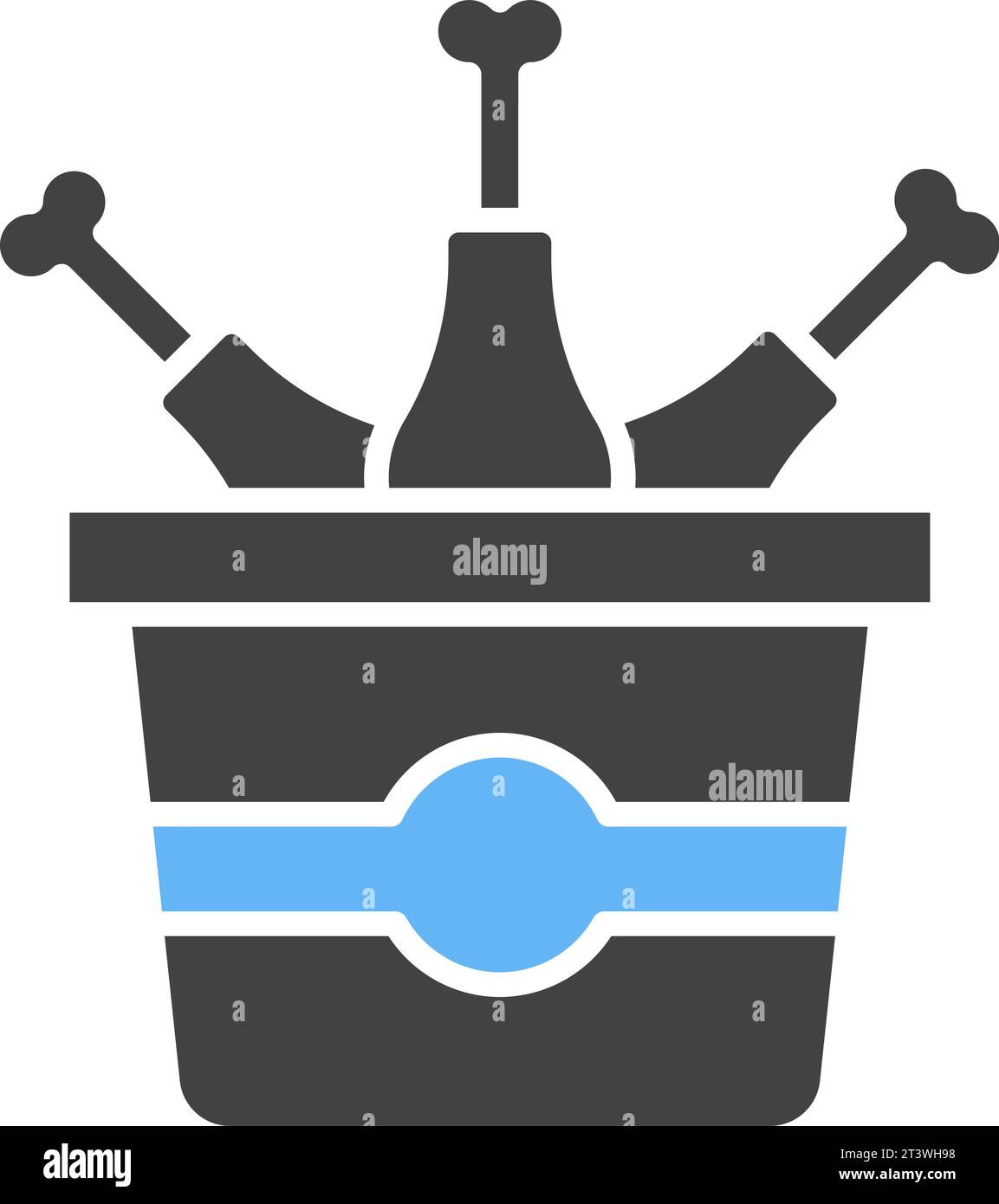 Chicken Bucket icon vector image Stock Vector Image & Art - Alamy