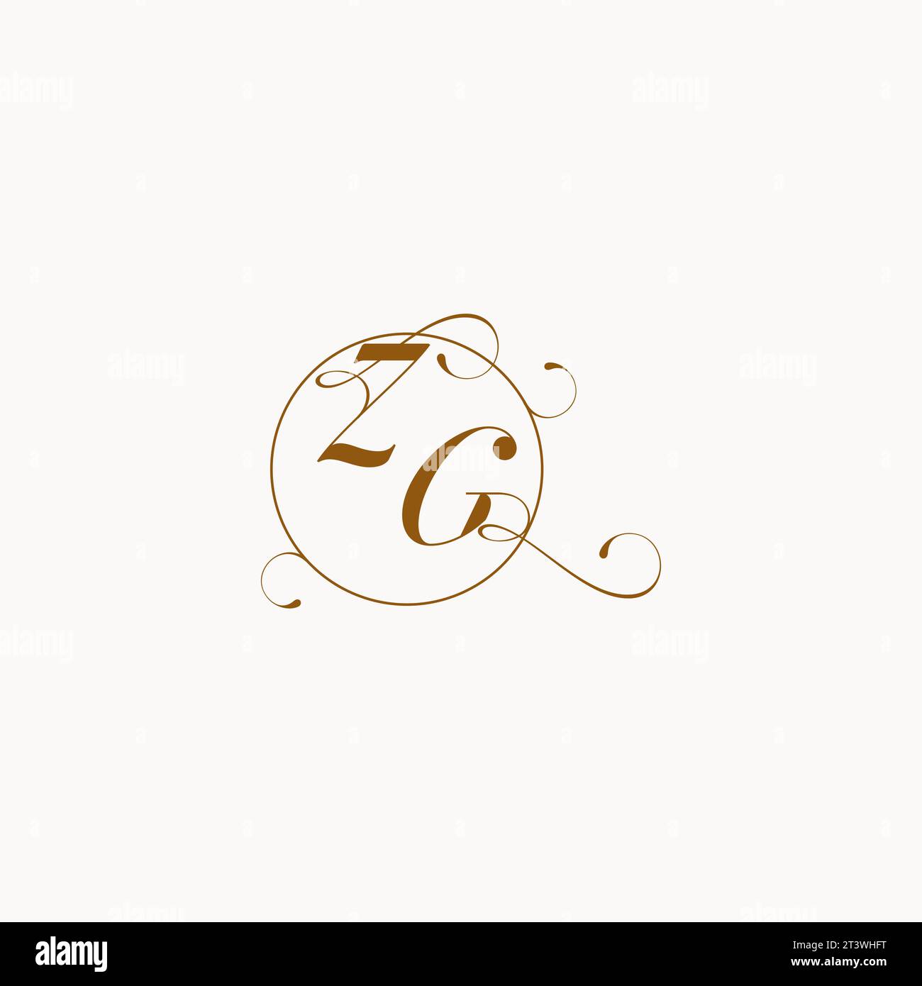 ZG uniquely wedding logo symbol of your marriage and you can use it on ...