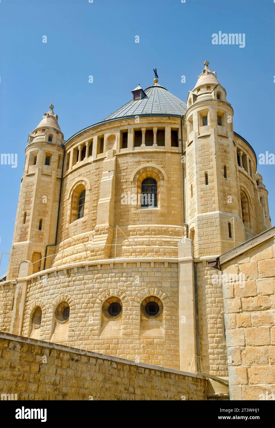 Ancient houses architecture in Jerusalem, Israel. Castle with towers ...