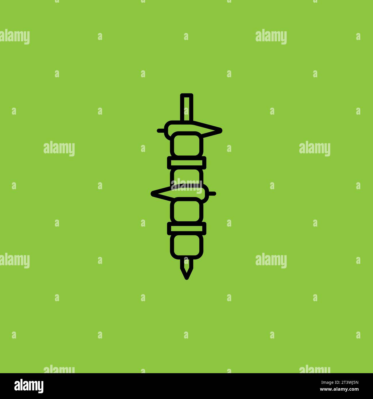Kebab icon isolated. Fast Food Concept. - Vector Stock Vector Image ...