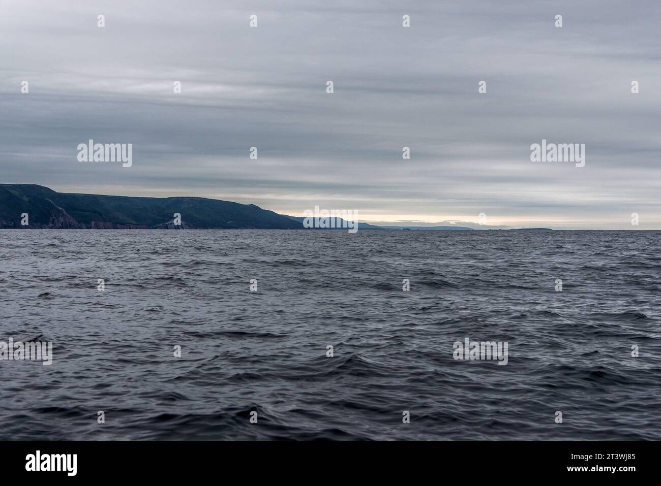 A panoramic view of the Cape Breton Island Coast line cliff scenic ...
