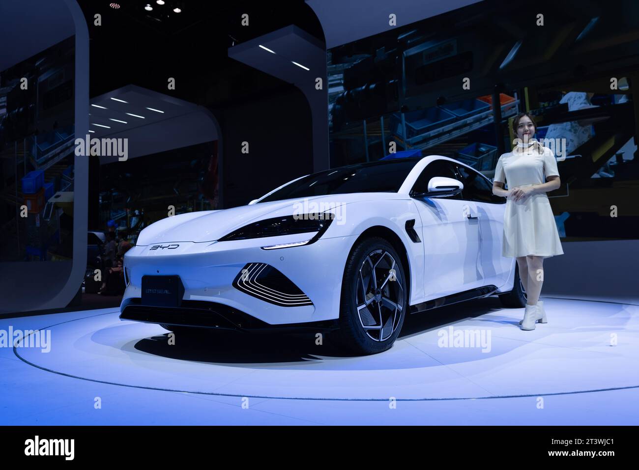 BYD Seal on display at Japan Mobility Show 2023. October 25, 2023 ...