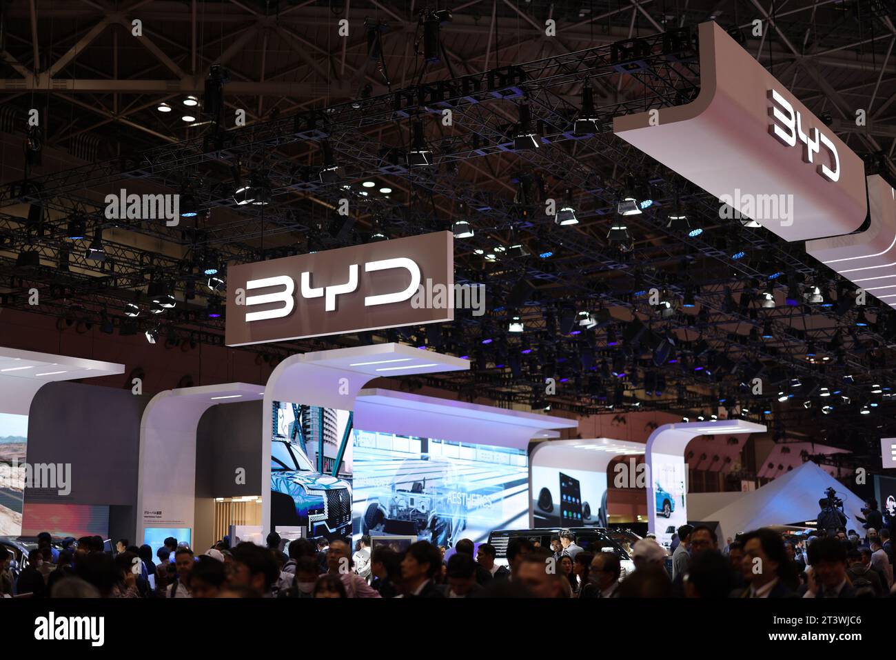 BYD exhibition area at Japan Mobility Show 2023. October 25, 2023 ...