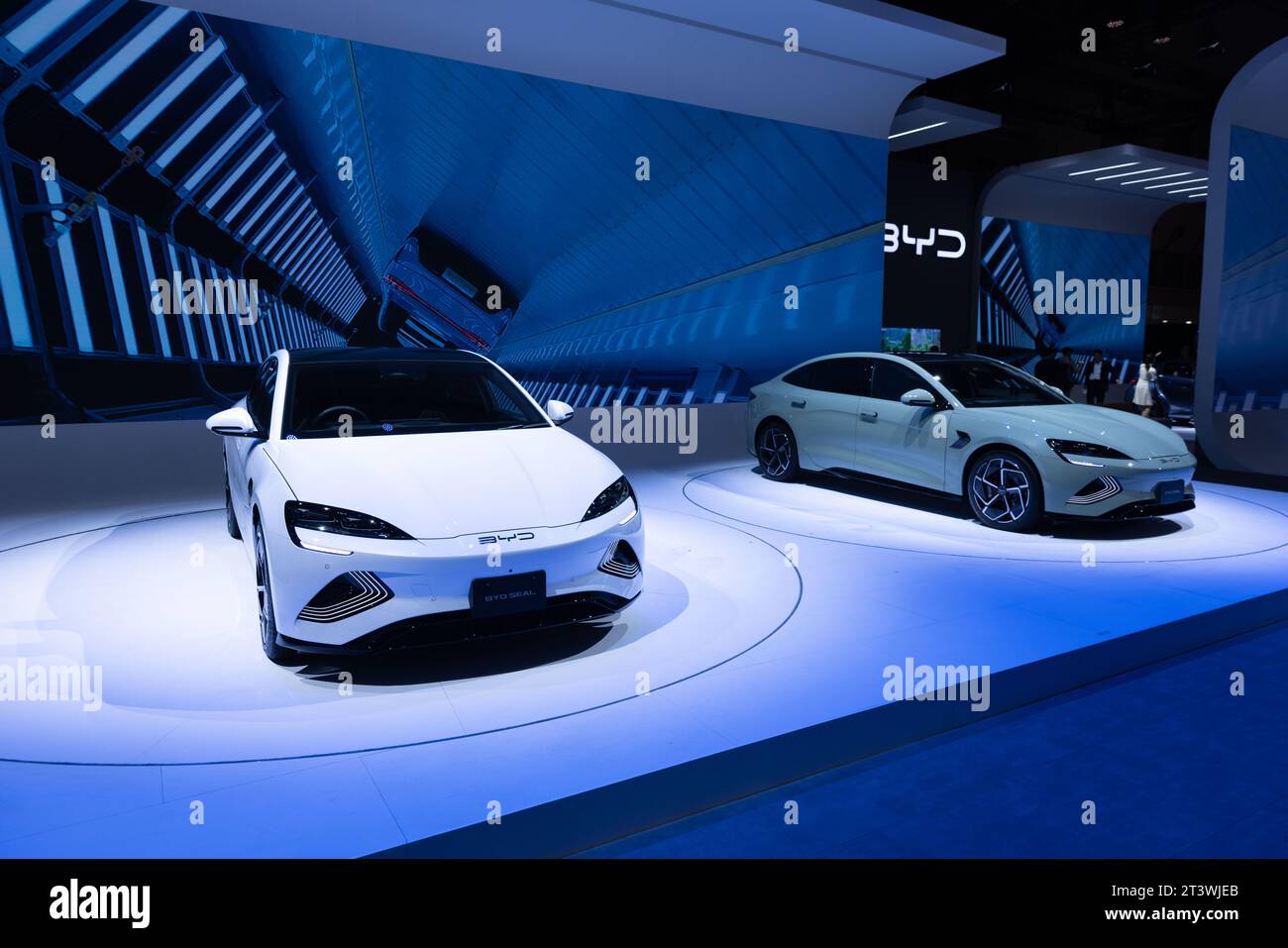 BYD Seal on display at Japan Mobility Show 2023. October 25, 2023 ...