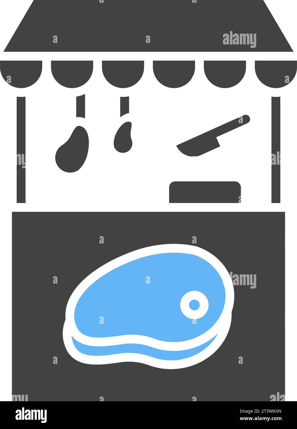 Meat Stall icon vector image Stock Vector Image & Art - Alamy