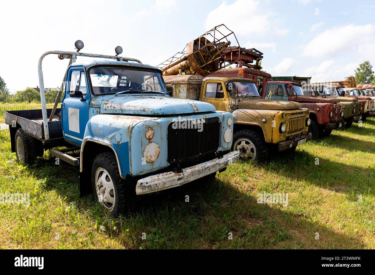 Museum of old russian vehicles, Open field exhibition of classic cars ...