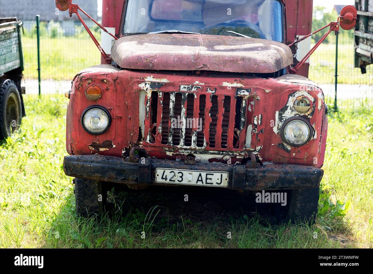 Museum of old russian vehicles, Open field exhibition of classic cars ...