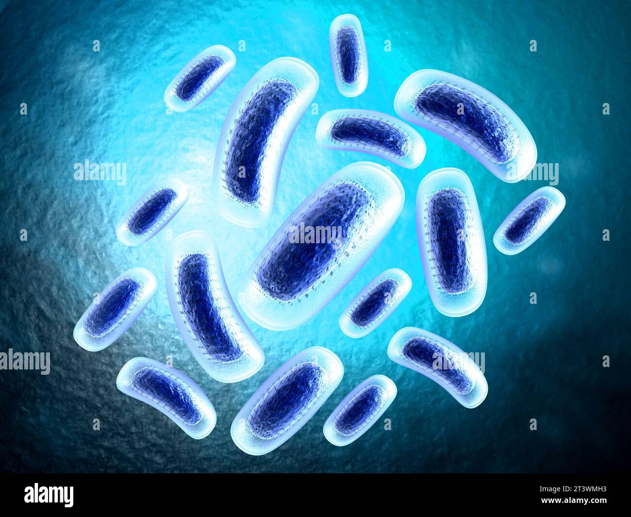 Bacteria cells background. 3d render Stock Photo - Alamy