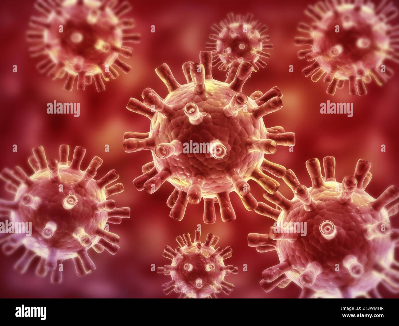 3d rendering of viruses background Stock Photo - Alamy
