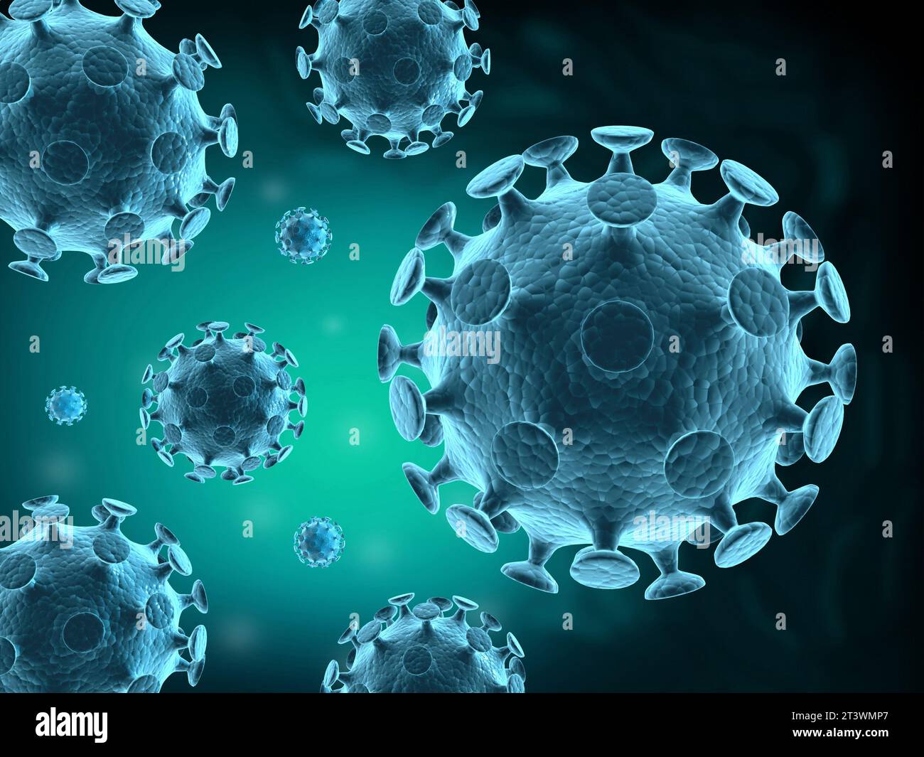 3d rendering of viruses background Stock Photo - Alamy