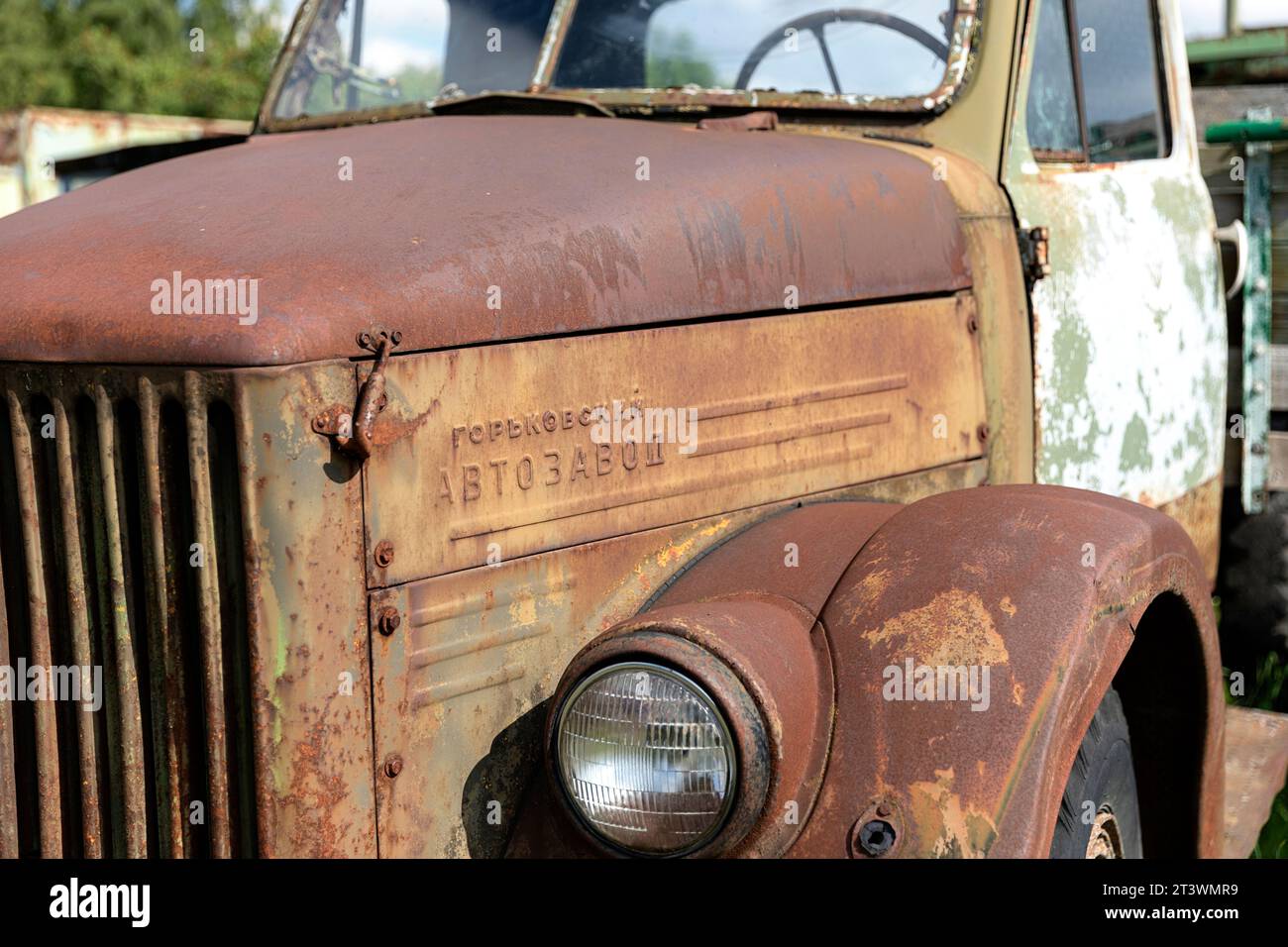 Museum of old russian vehicles, Open field exhibition of classic cars ...