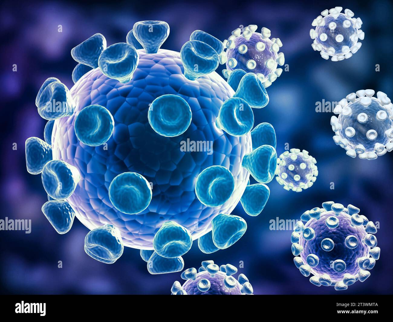 3d rendering of viruses background Stock Photo - Alamy