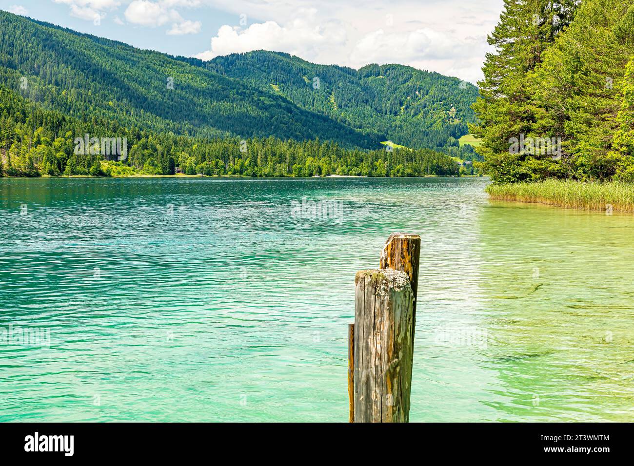 Picture of pretty Weissensee lake in Austria Stock Photo - Alamy