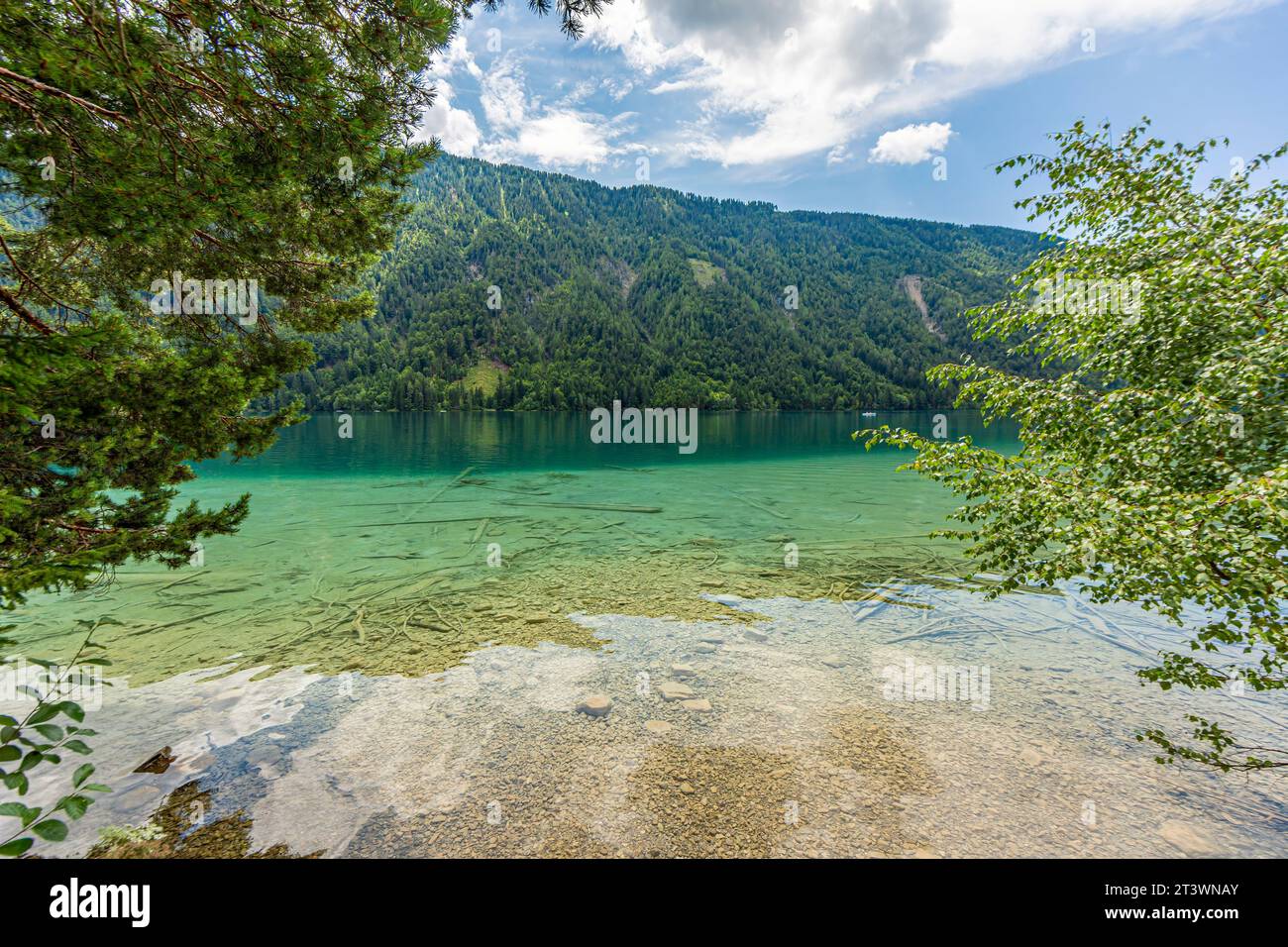 Picture of pretty Weissensee lake in Austria Stock Photo - Alamy