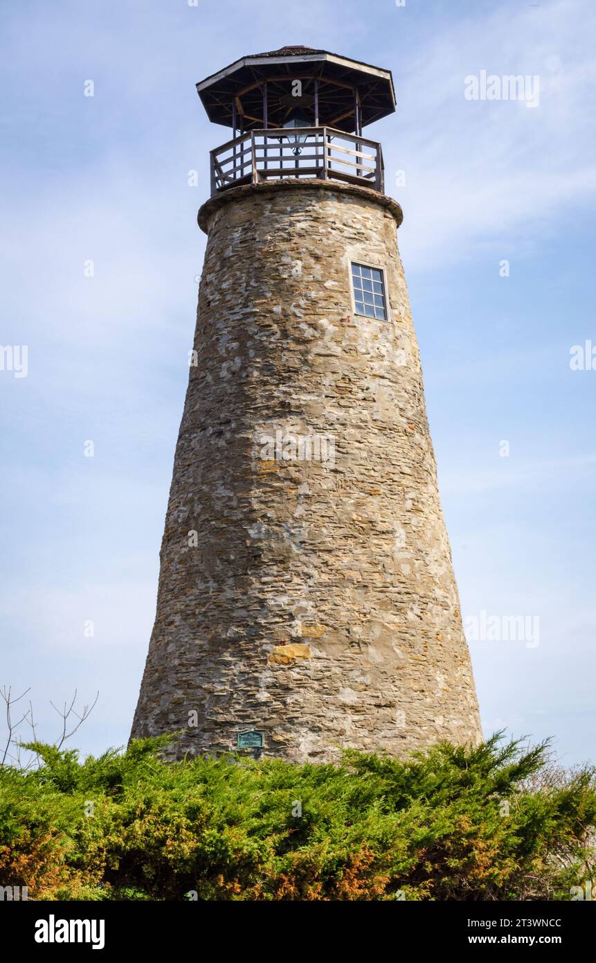 The Lighthouse at Barcelona Harbor Beach, Beach in New York State Stock ...