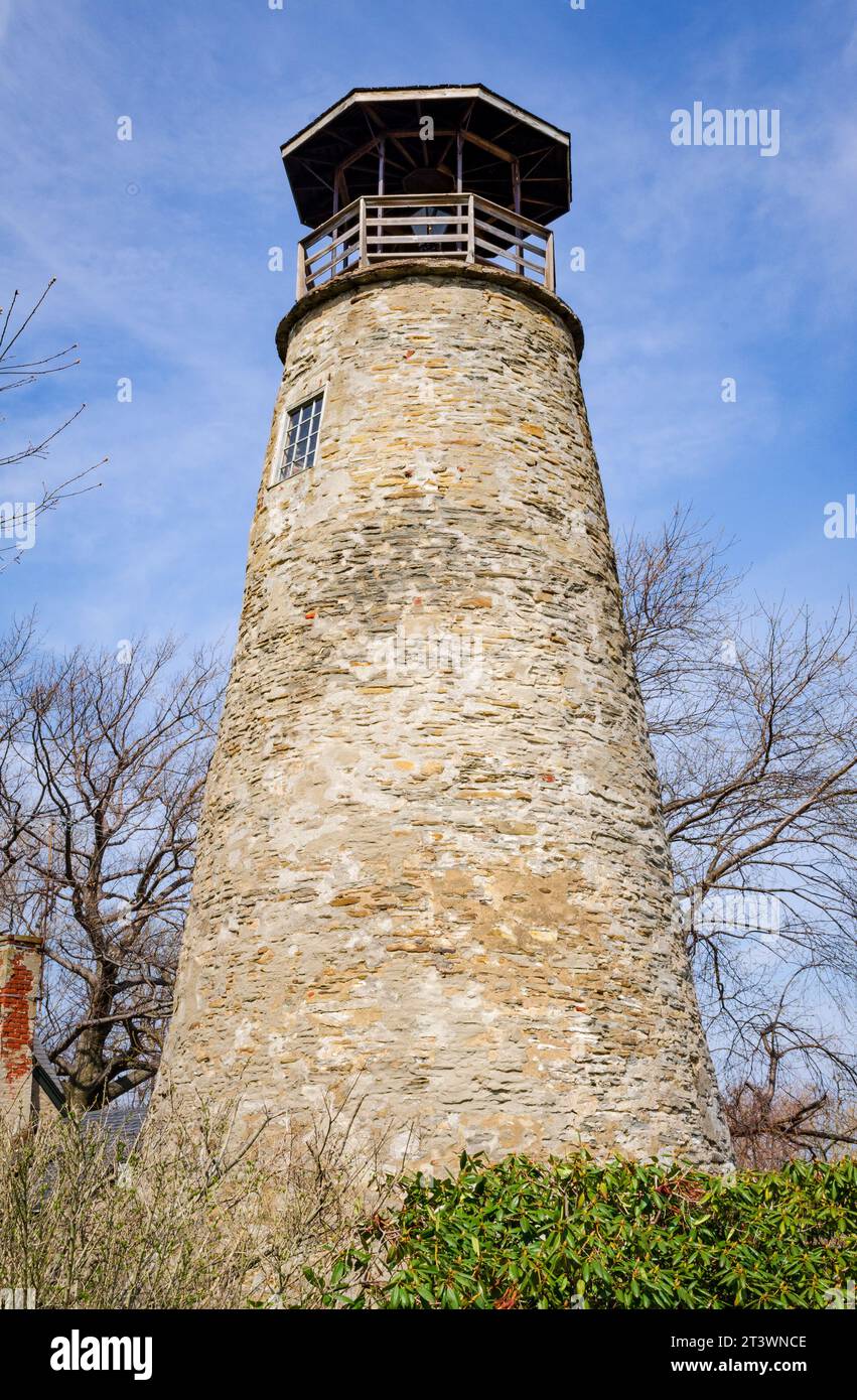 The Lighthouse at Barcelona Harbor Beach, Beach in New York State Stock ...