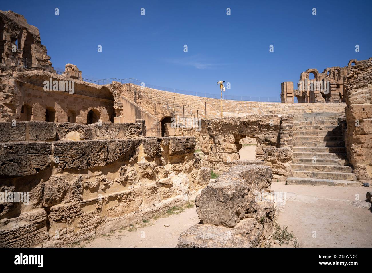 El Jem Coliseum. The largest Roman amphitheater in Africa. Unesco World Heritage Stock Photo - Alamy
