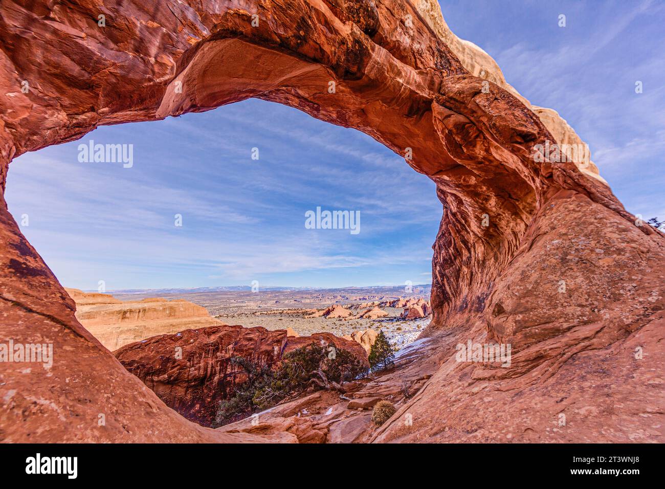 Panoramic picture of natural and geological wonders of Arches national ...