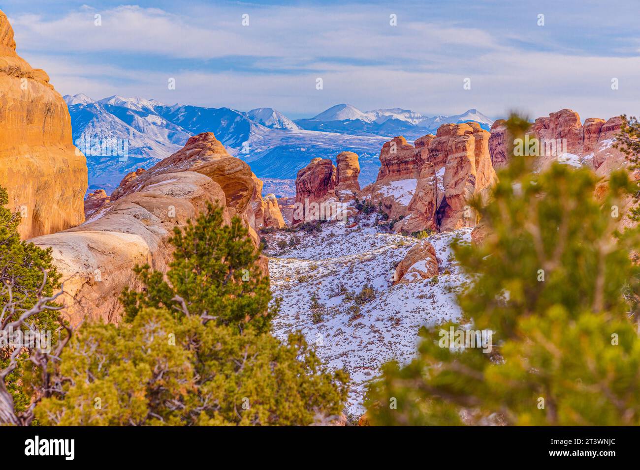 Panoramic picture of natural and geological wonders of Arches national ...