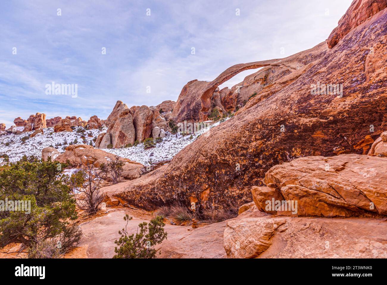 Panoramic picture of natural and geological wonders of Arches national ...