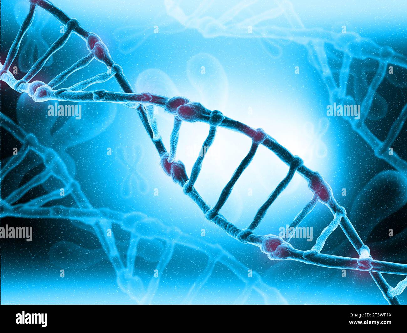 Dna structure on scientific background.3d render Stock Photo - Alamy