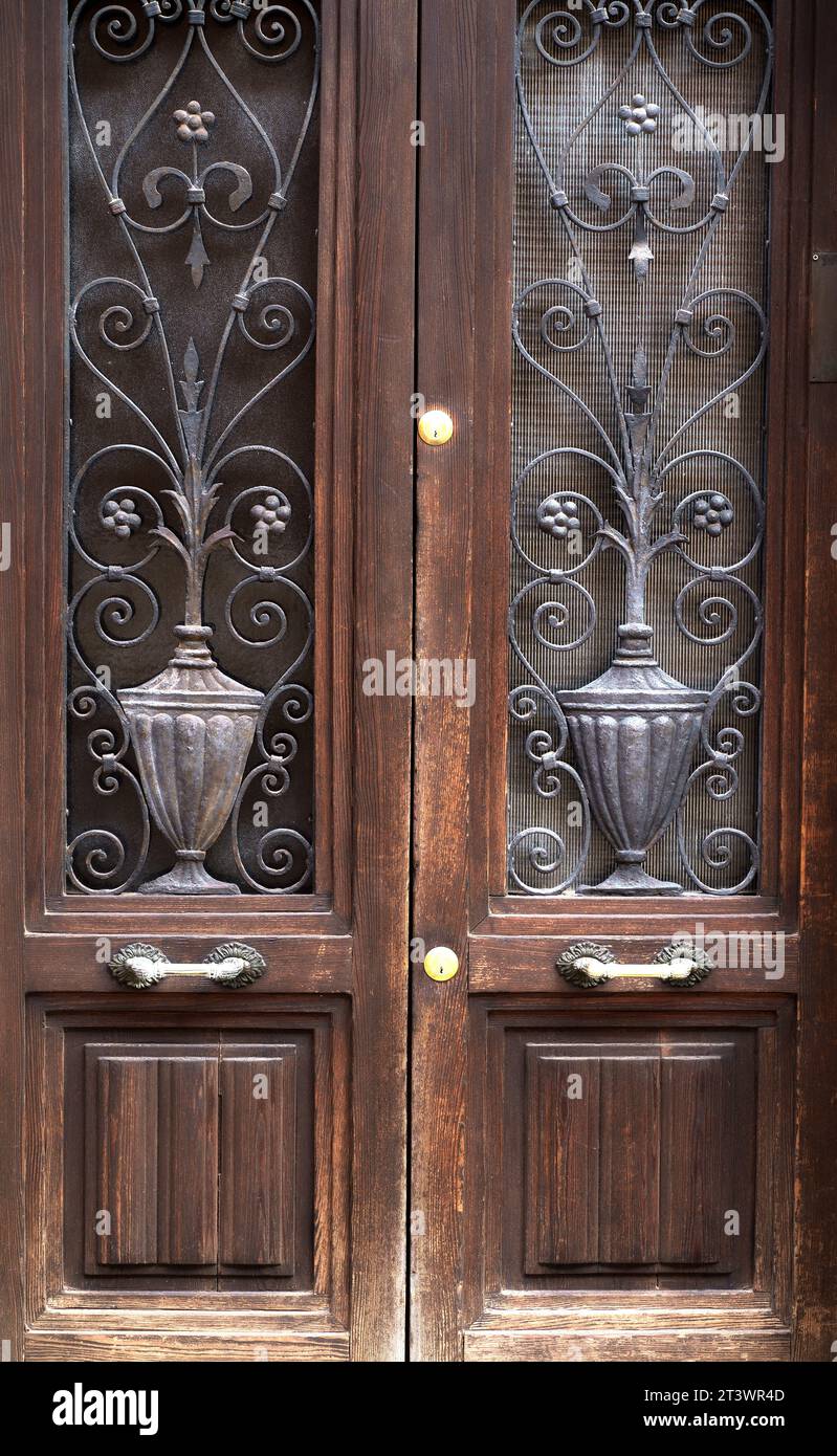 Doors in Venice. Architecture. Wooden door and window, building ...