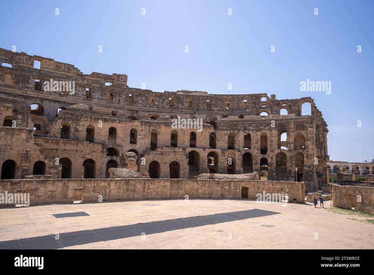 El Jem Coliseum. The largest Roman amphitheater in Africa. Unesco World ...