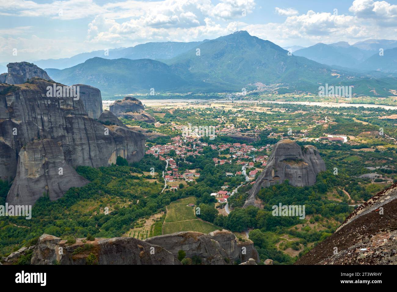 the greek rocks from meteora Stock Photo - Alamy