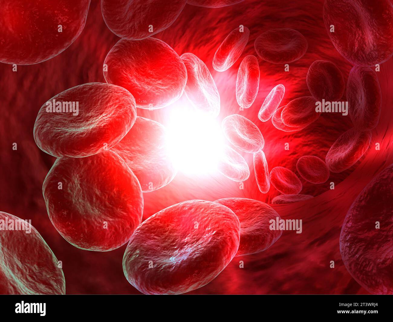 Red Blood cell background. 3d render Stock Photo - Alamy