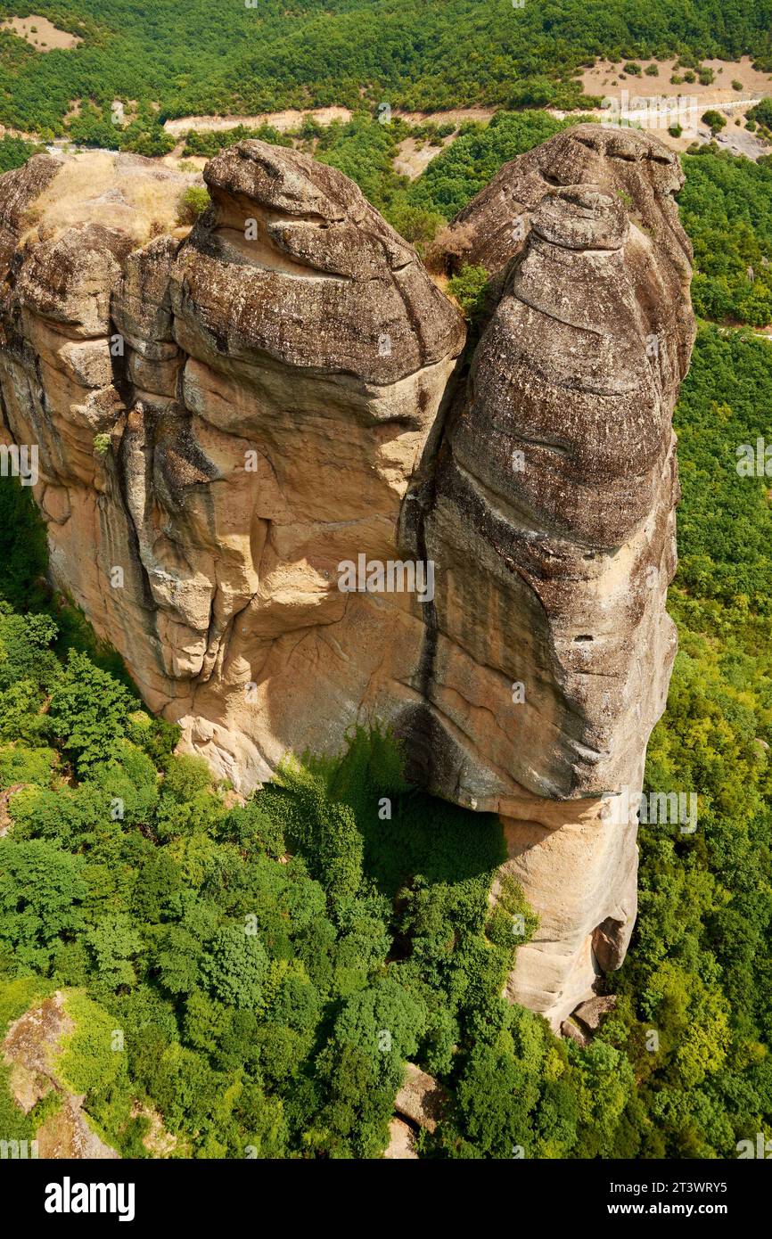the greek rocks from meteora 4 Stock Photo - Alamy