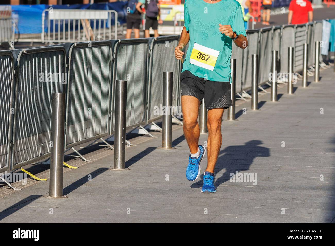 Man Running in City Marathon Stock Photo - Alamy