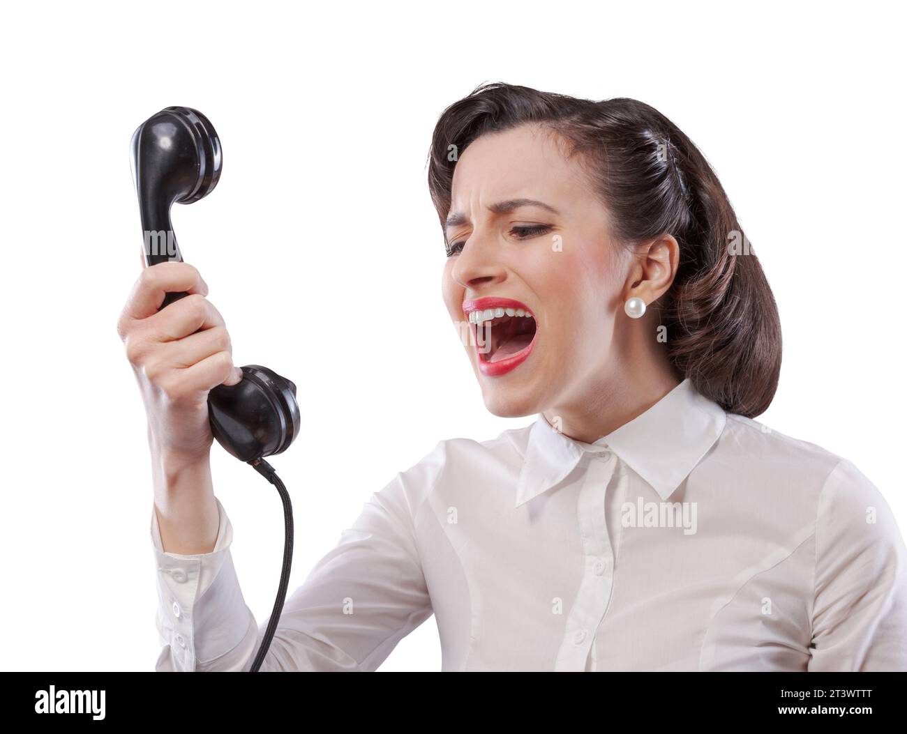 Secretary phone office 1950s hi-res stock photography and images - Alamy