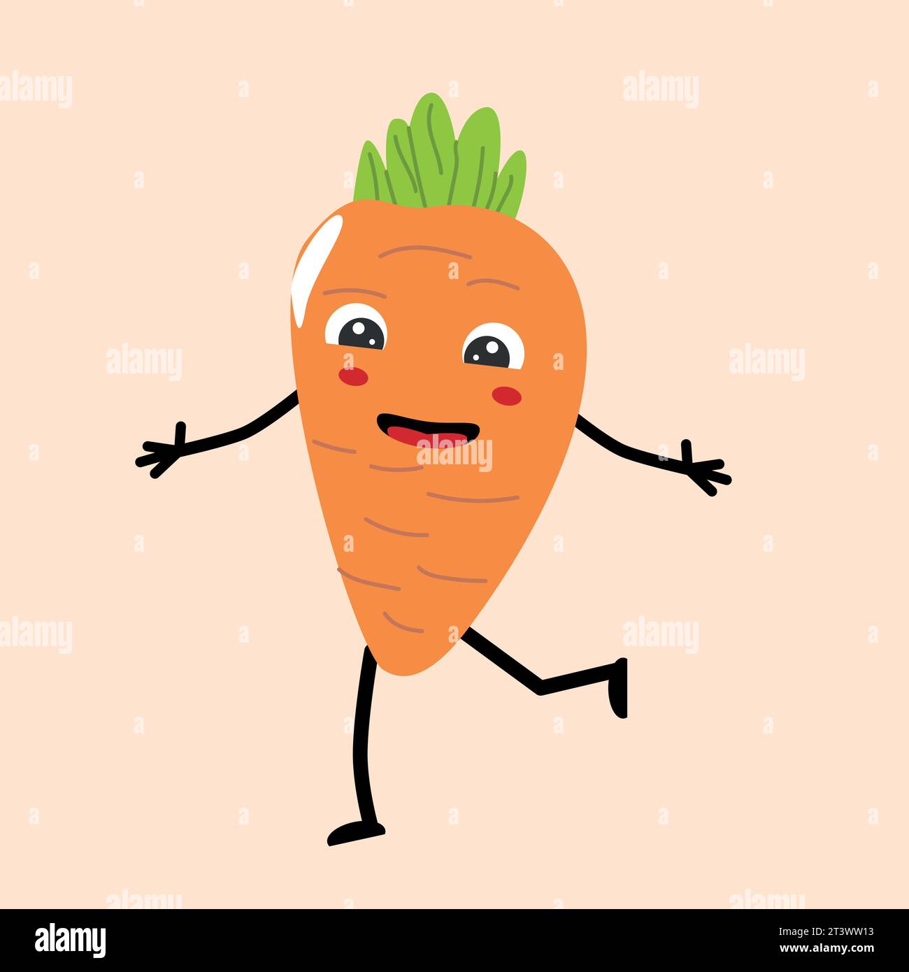Cute Cartoon Carrot