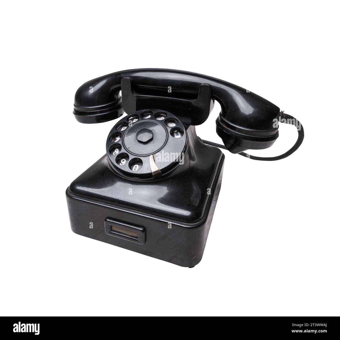 Antique,old retro phone isolated Stock Photo - Alamy