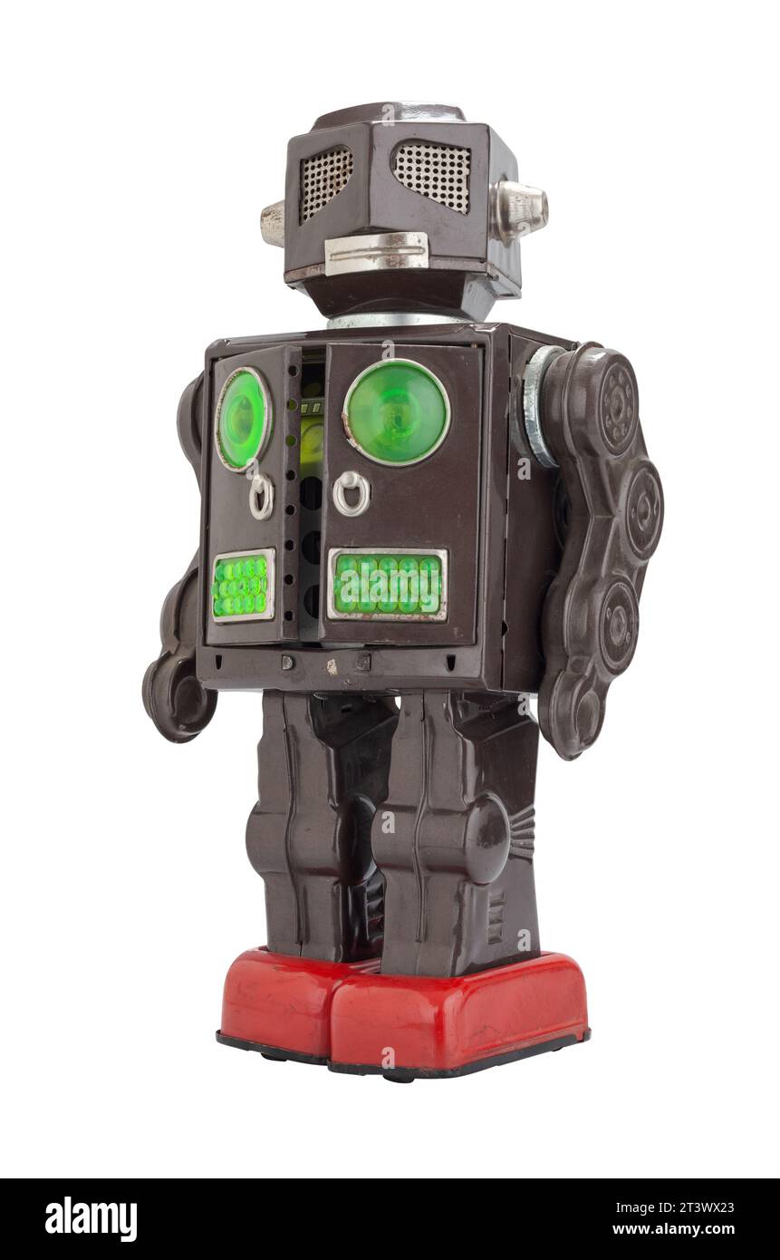 Funny vintage tin toy robot with mechanical arms, creative vintage toys ...