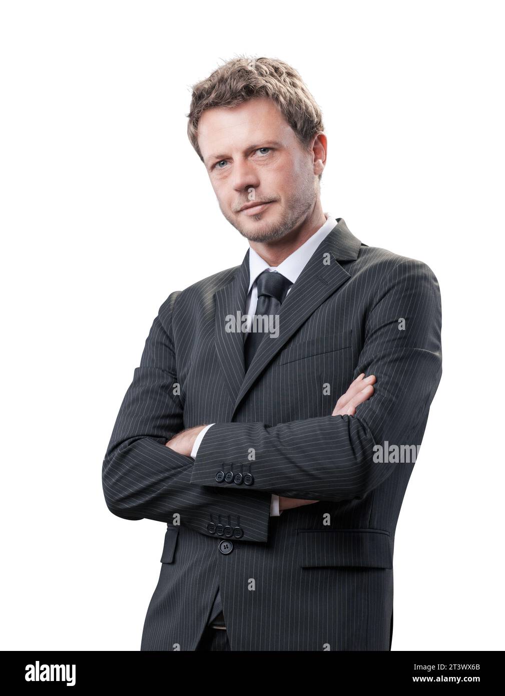 Confident business executive posing and smiling, entrepreneurship and ...