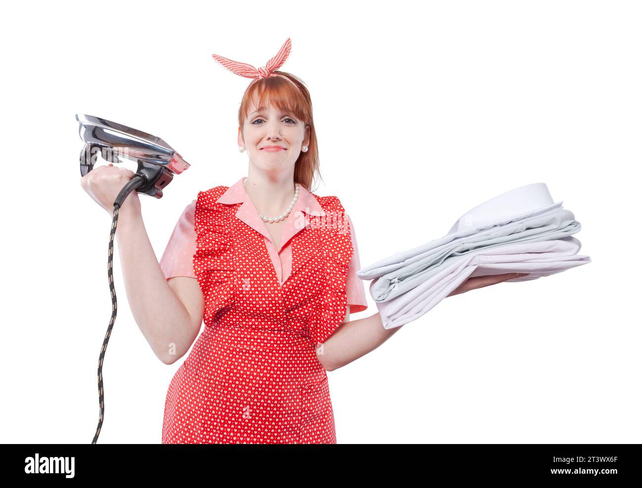 Woman ironing 1950's hi-res stock photography and images - Alamy