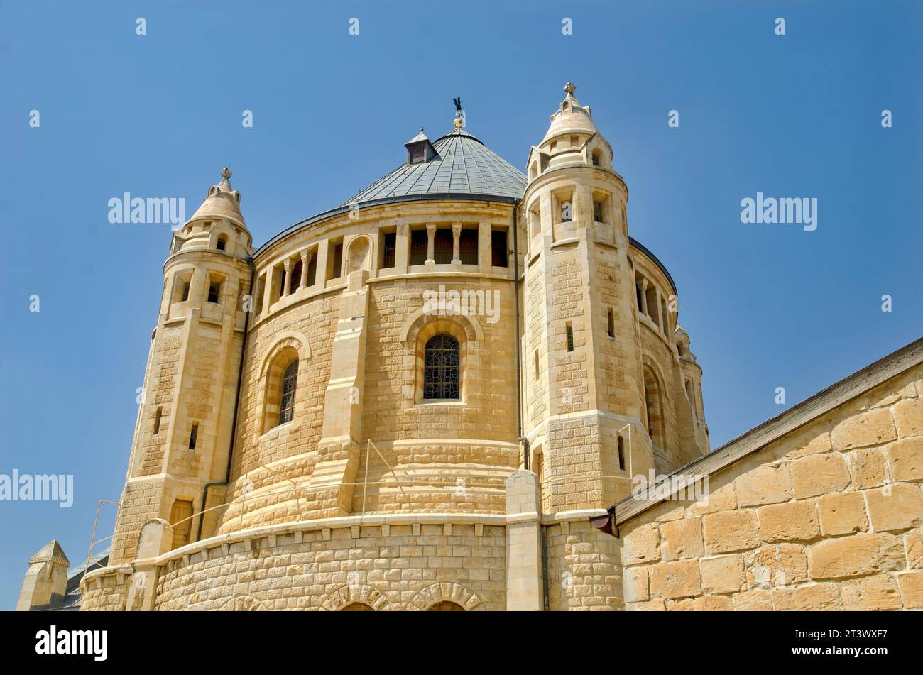 Ancient houses in Jerusalem. Castle and fortress in old Jerusalem ...