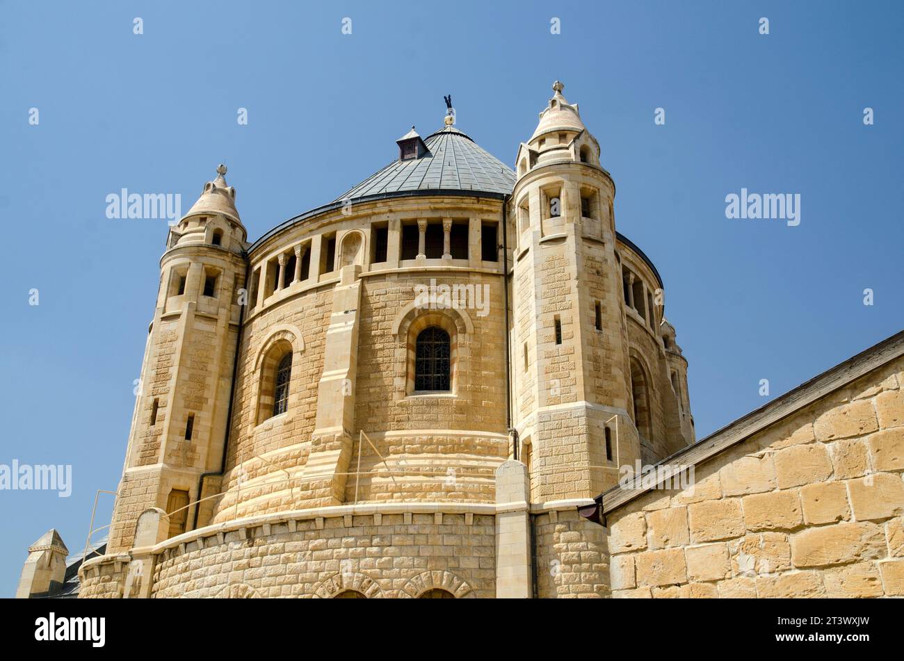 Ancient houses in Jerusalem. Castle and fortress in old Jerusalem ...