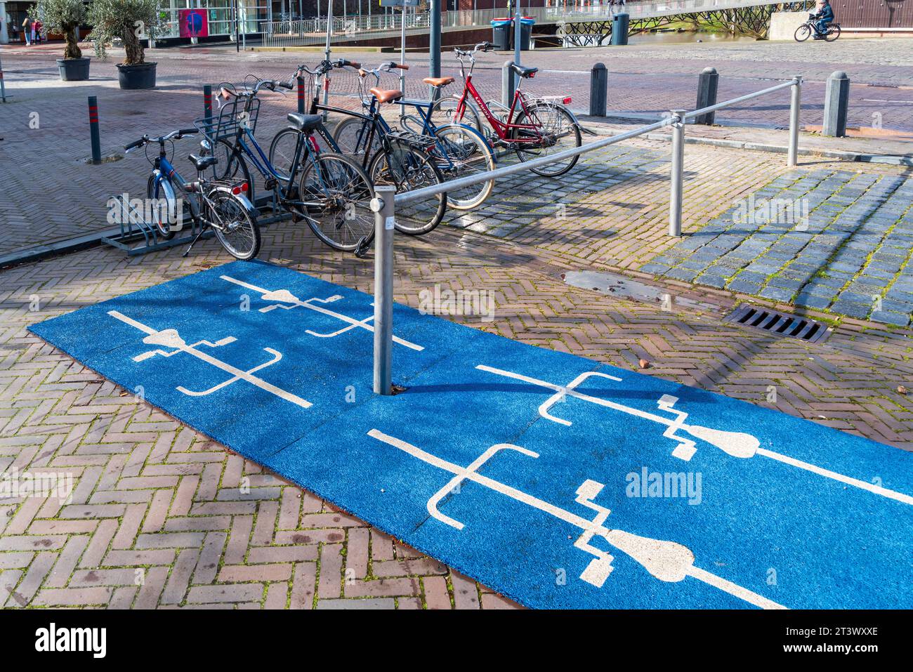 special parking area for bicycles Stock Photo - Alamy