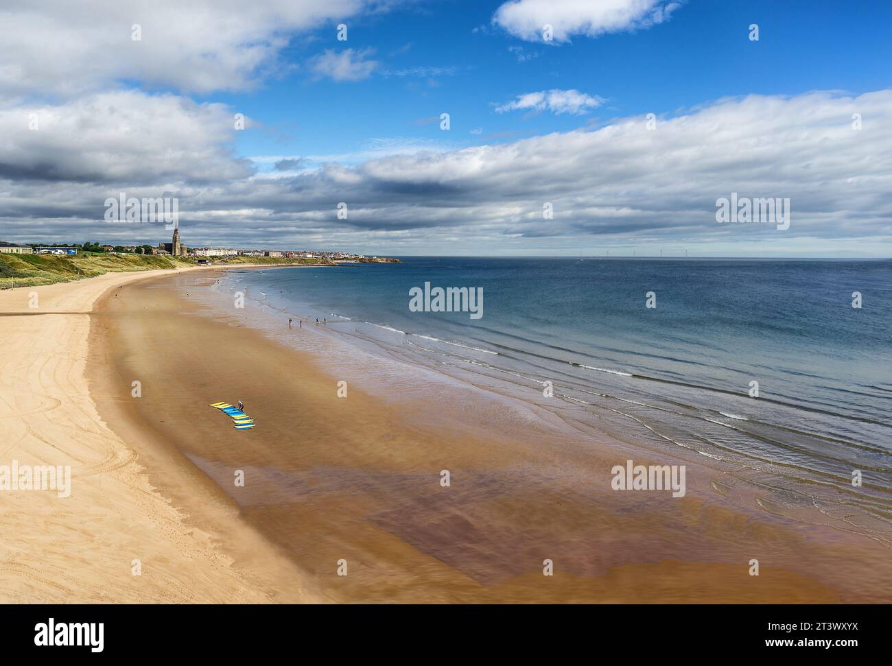 The beach at Whitley Bay in Tynermouth Northumberland Stock Photo - Alamy