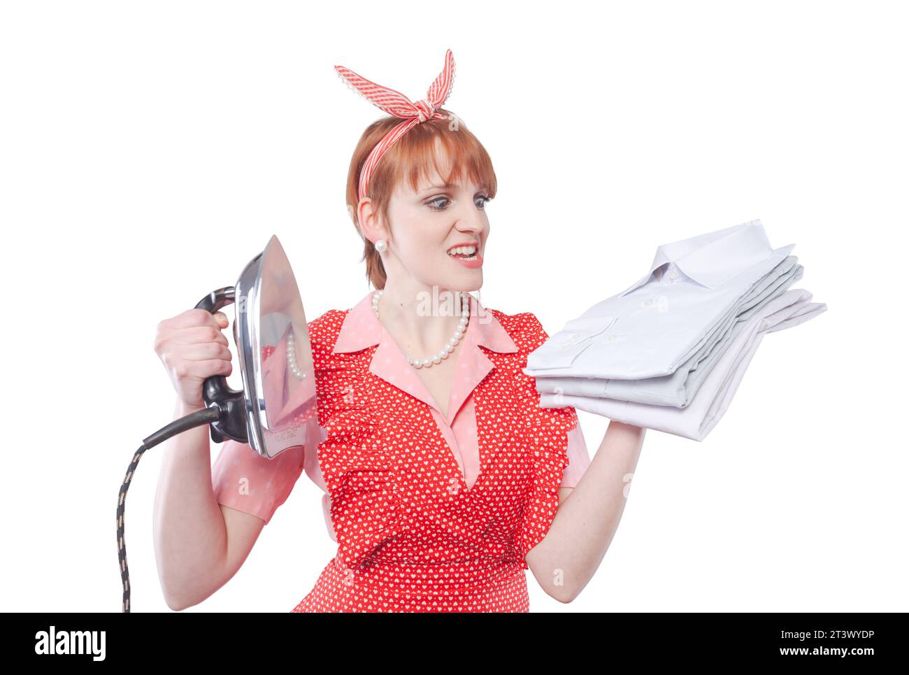Woman ironing 1950's hi-res stock photography and images - Alamy