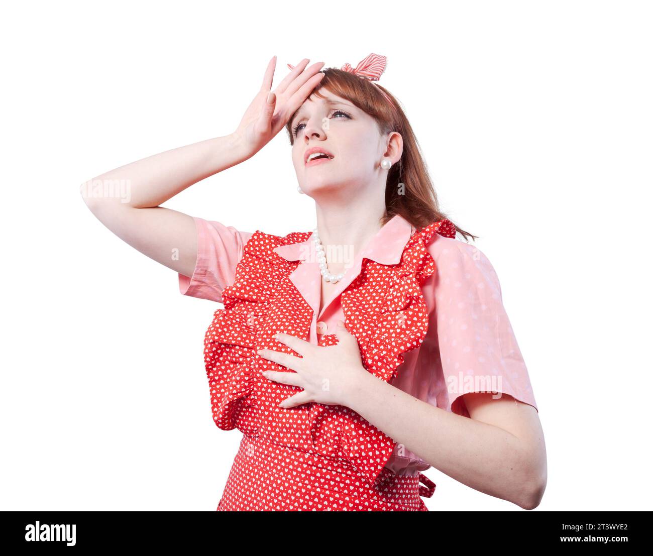 1950s tired exhausted woman housewife hi-res stock photography and ...