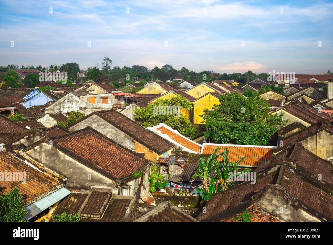 view over hoi an ancient town in vietnam, an unesco world heritage site ...