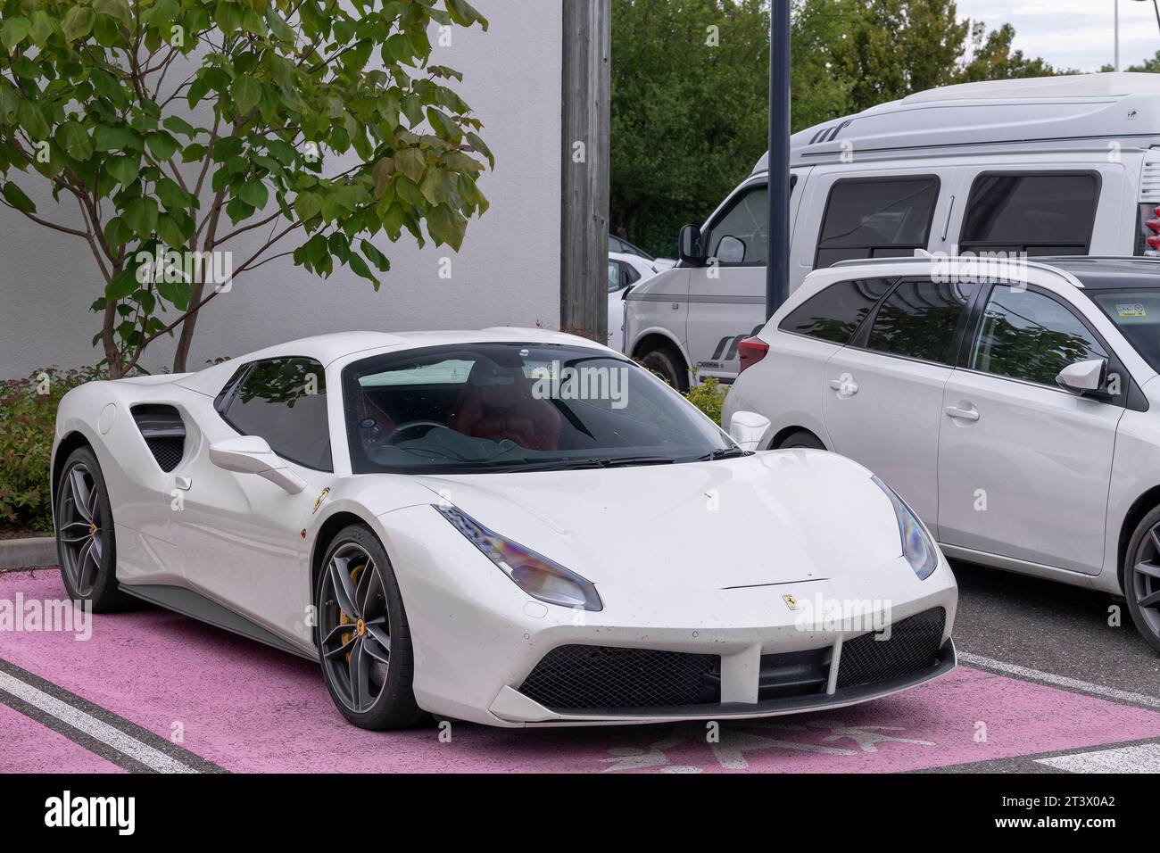White ferrari 488 hi-res stock photography and images - Alamy