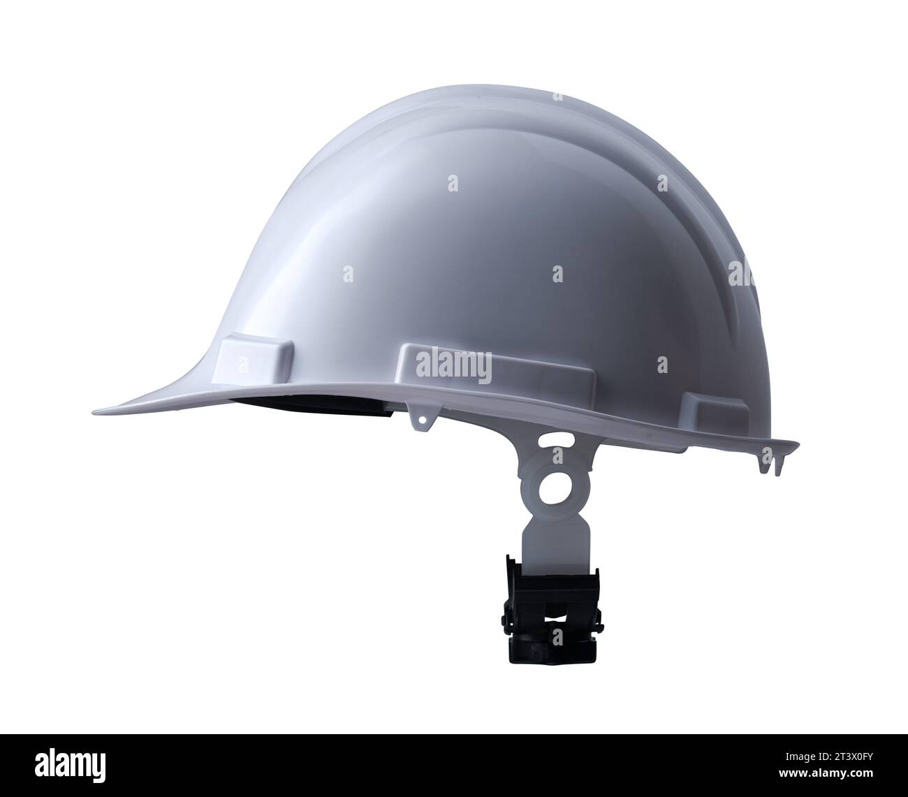 Construction white helmet for workers on an isolated background Stock ...