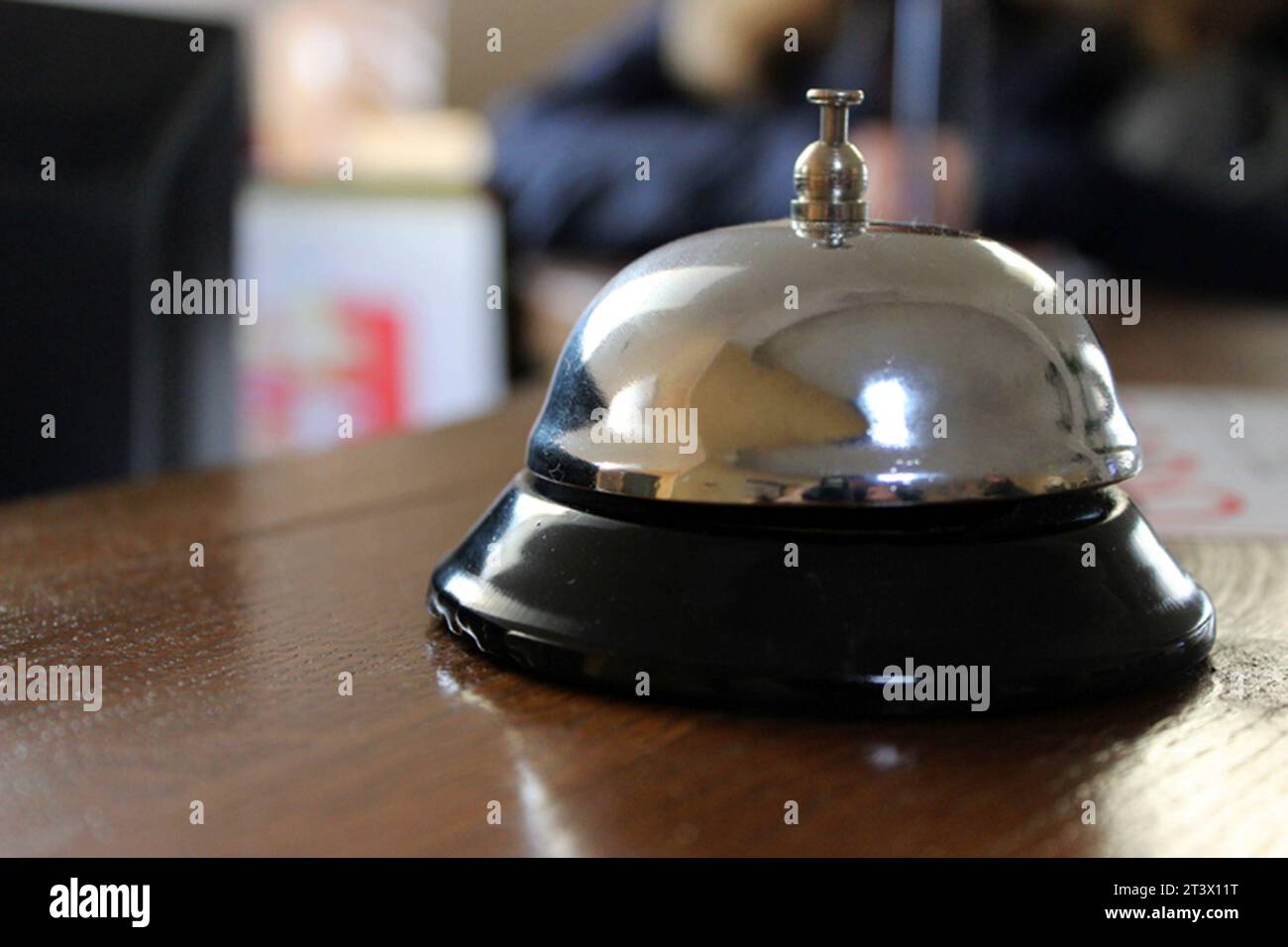 Hotel reception bell. Administration bell, calling for help conceptual ...